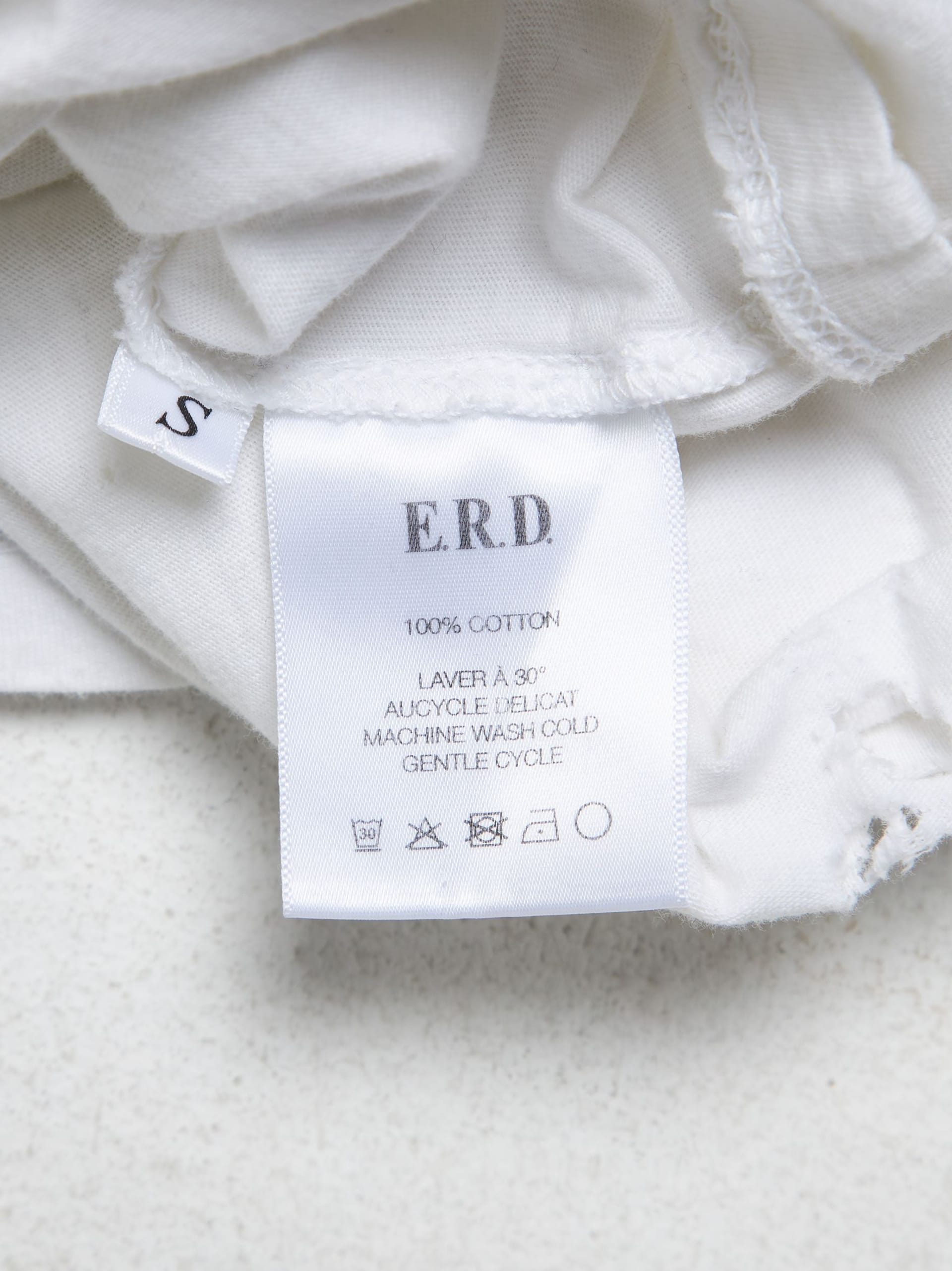 Enfants Riches Deprimes Blue Erd Swastika Flame Printed White T-Shirt