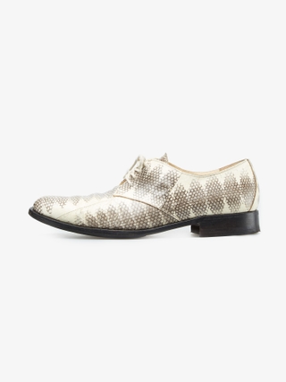 Helmut Lang Archive SS02 Beige Python Leather Derby