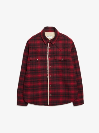 Saint Laurent Paris Red Checked Wool Blend Jacket