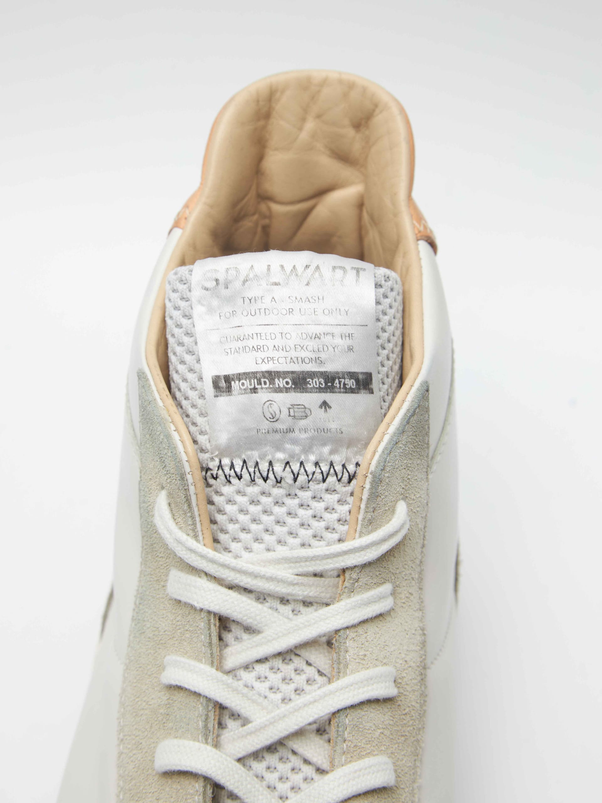 Other Spalwart White and Gray Hi Top Gat Leather and Suede Sneakers