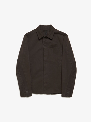 Transit Brown Button Down Heavy Cotton Light Jacket