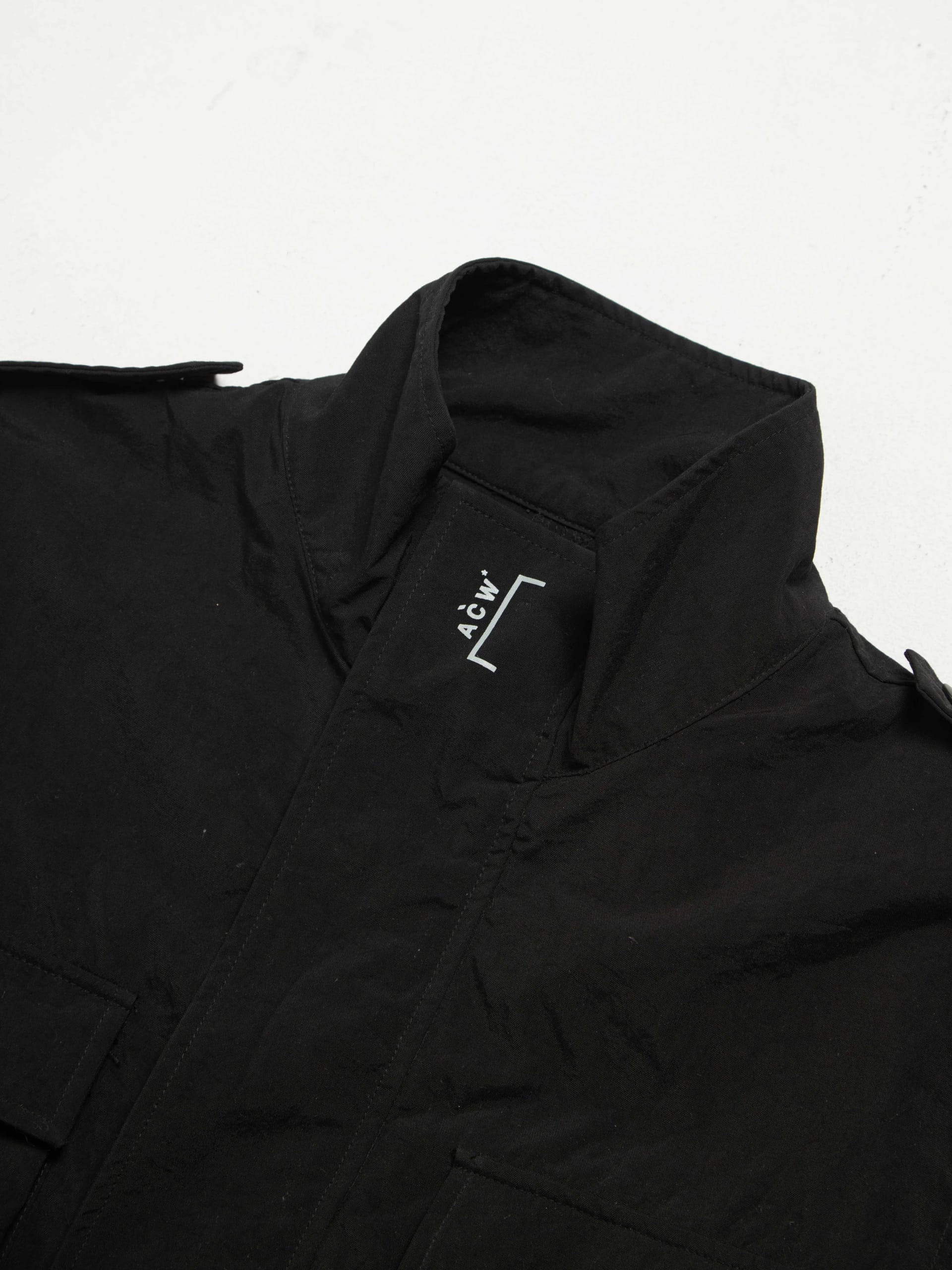 A Cold Wall Black Pockets Detailed Nylon Zipped Jacket A Cold Wall Black Pockets Detailed Nylon Zipped Jacket
