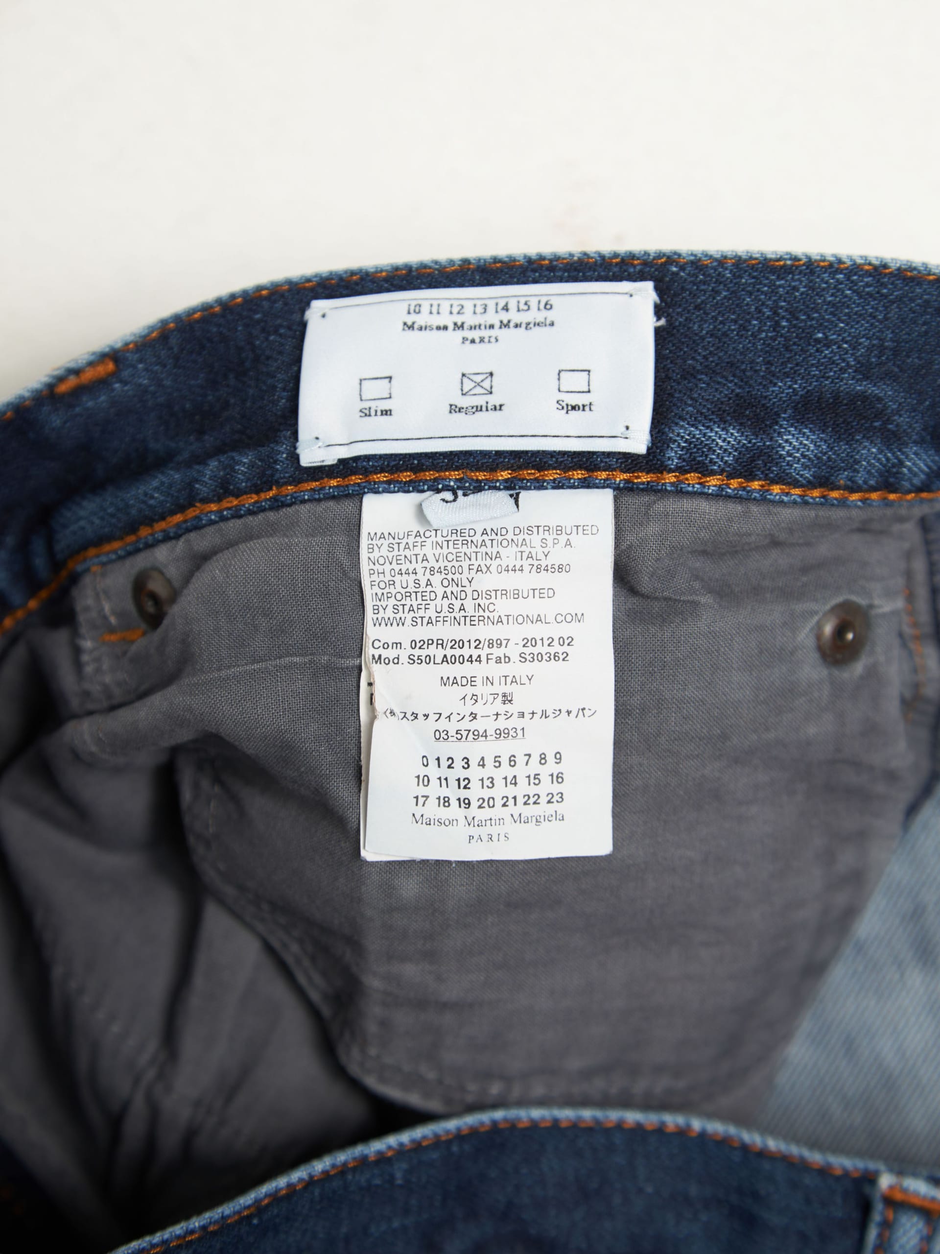 Maison Margiela Navy Washed Cotton Denim