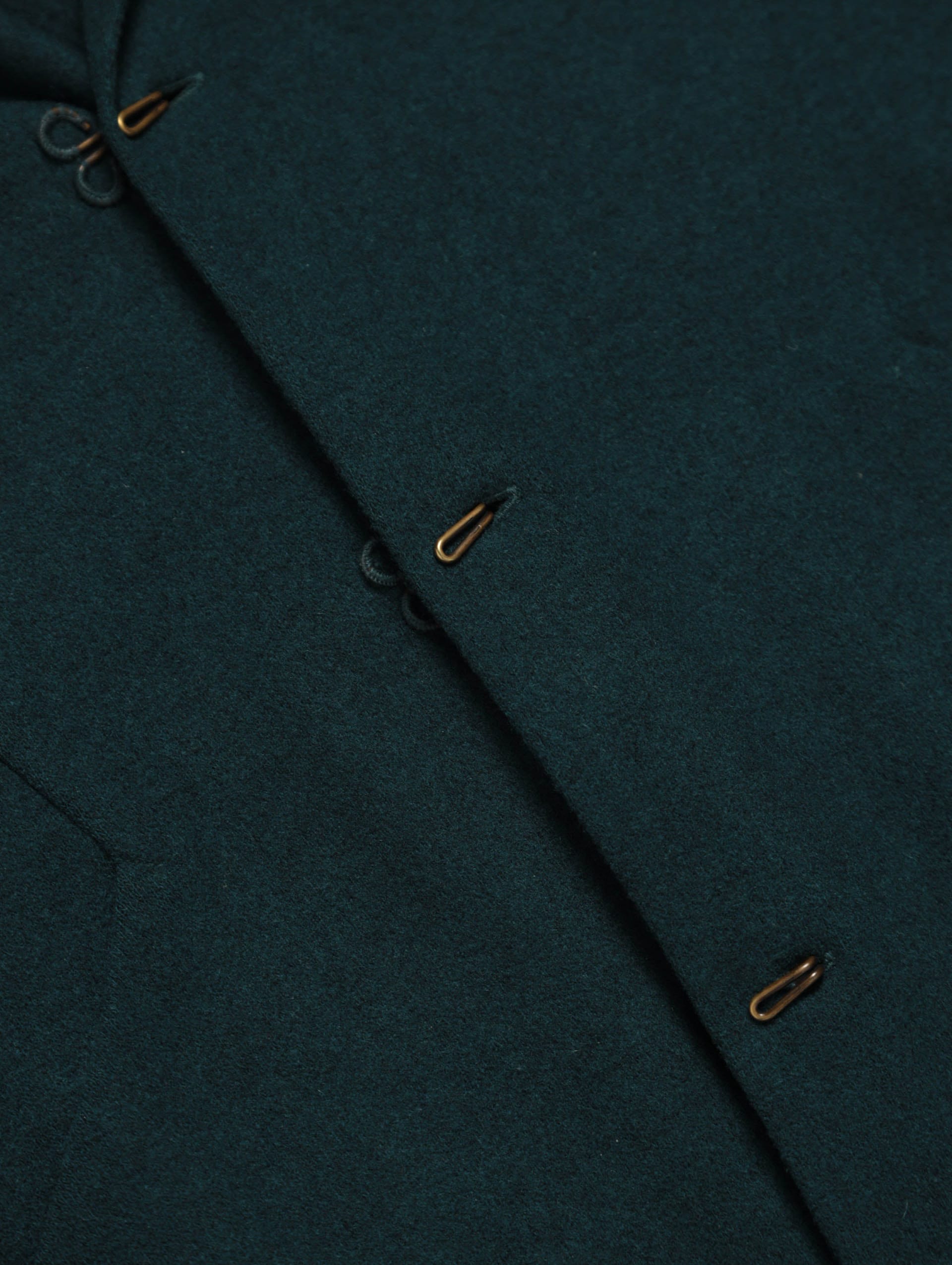 Attachment Turquoise Hook Closure Detailed Wool and Cashmere Blazer Jacket