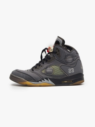 Air Jordan Gray Retro 5 High Top Sneakers