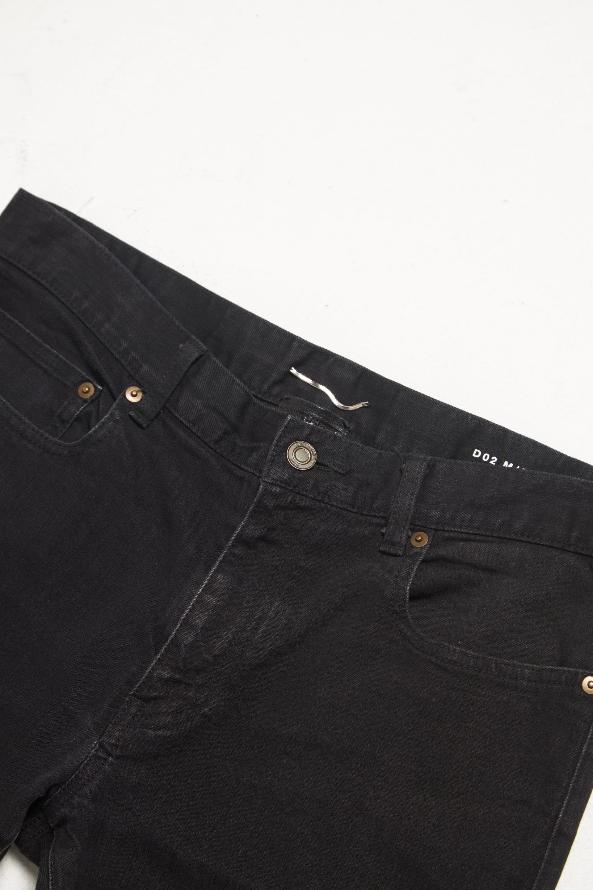 Saint Laurent Paris D02 Black Cotton Blend Denim