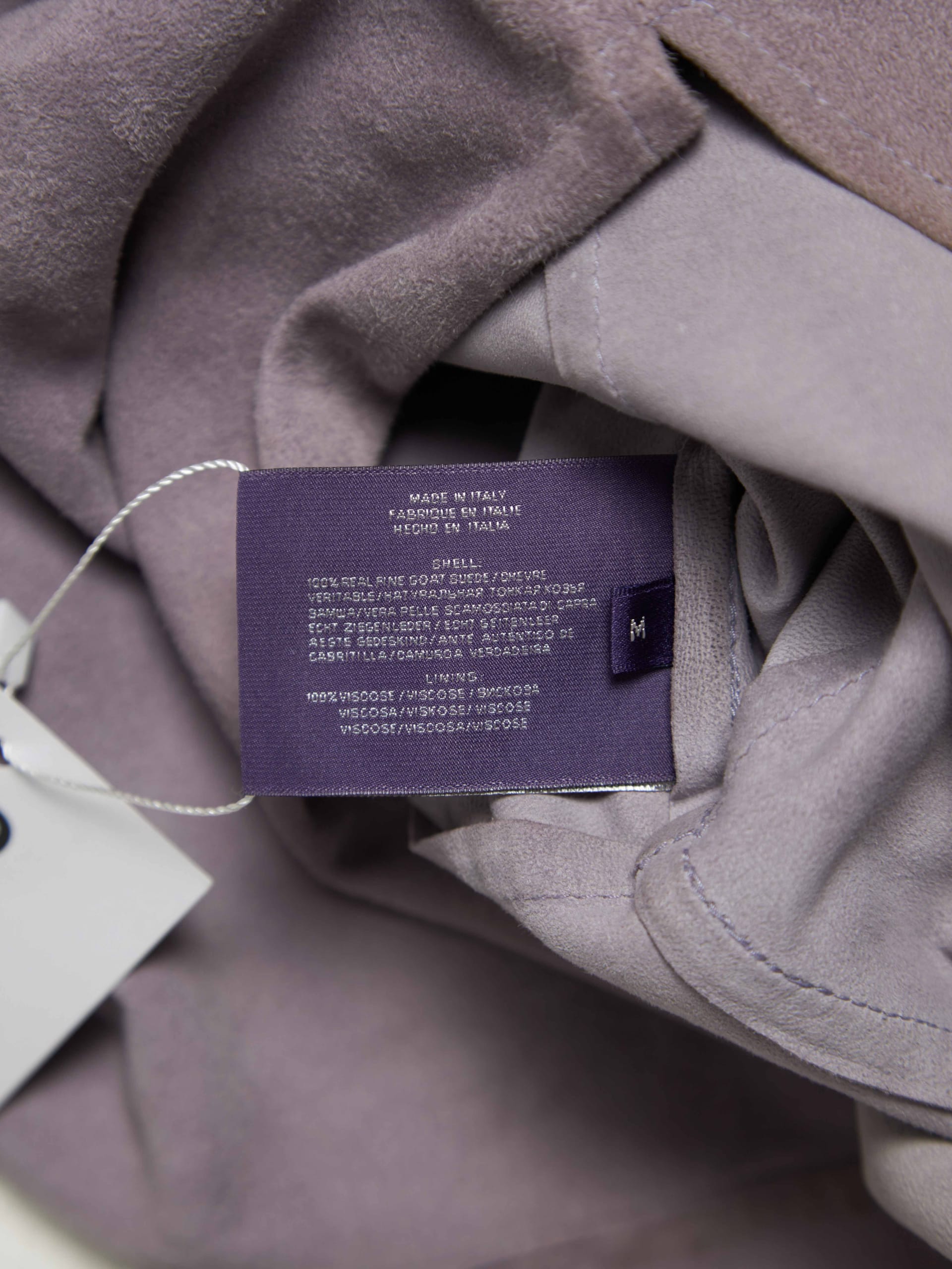 Ralph Lauren Lilac Purple Label Goat Fine Suede Overshirt