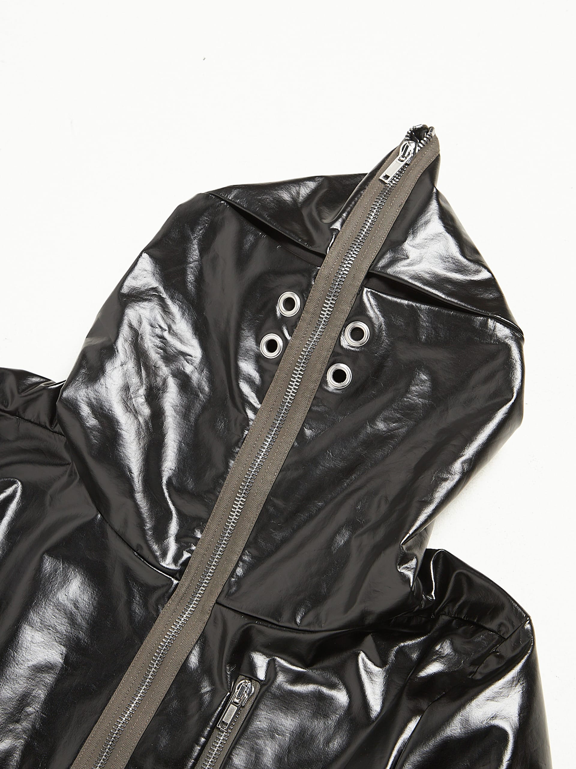 Rick Owens FW22 Strobe Black Full Zipped Cotton and Polyurethane Mask ...