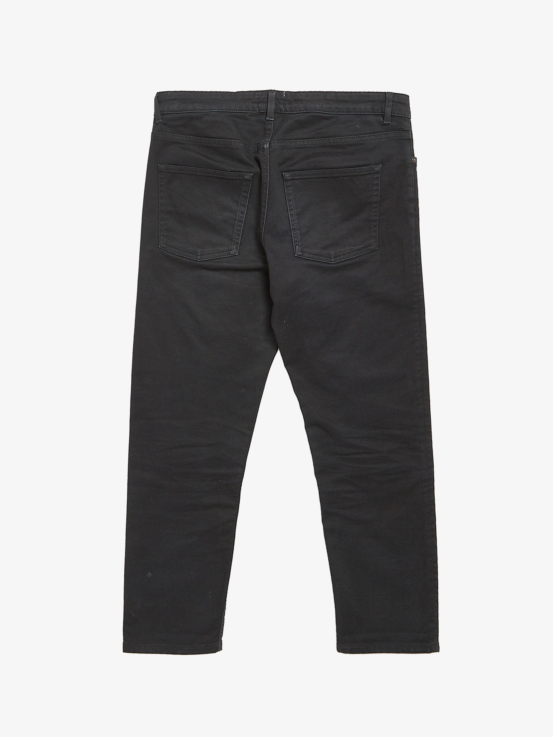 Acne Studios Black Zipped Denim Cotton Jeans