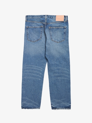 Acne Studios Blue Ragged Logo Patched Denim Cotton jeans