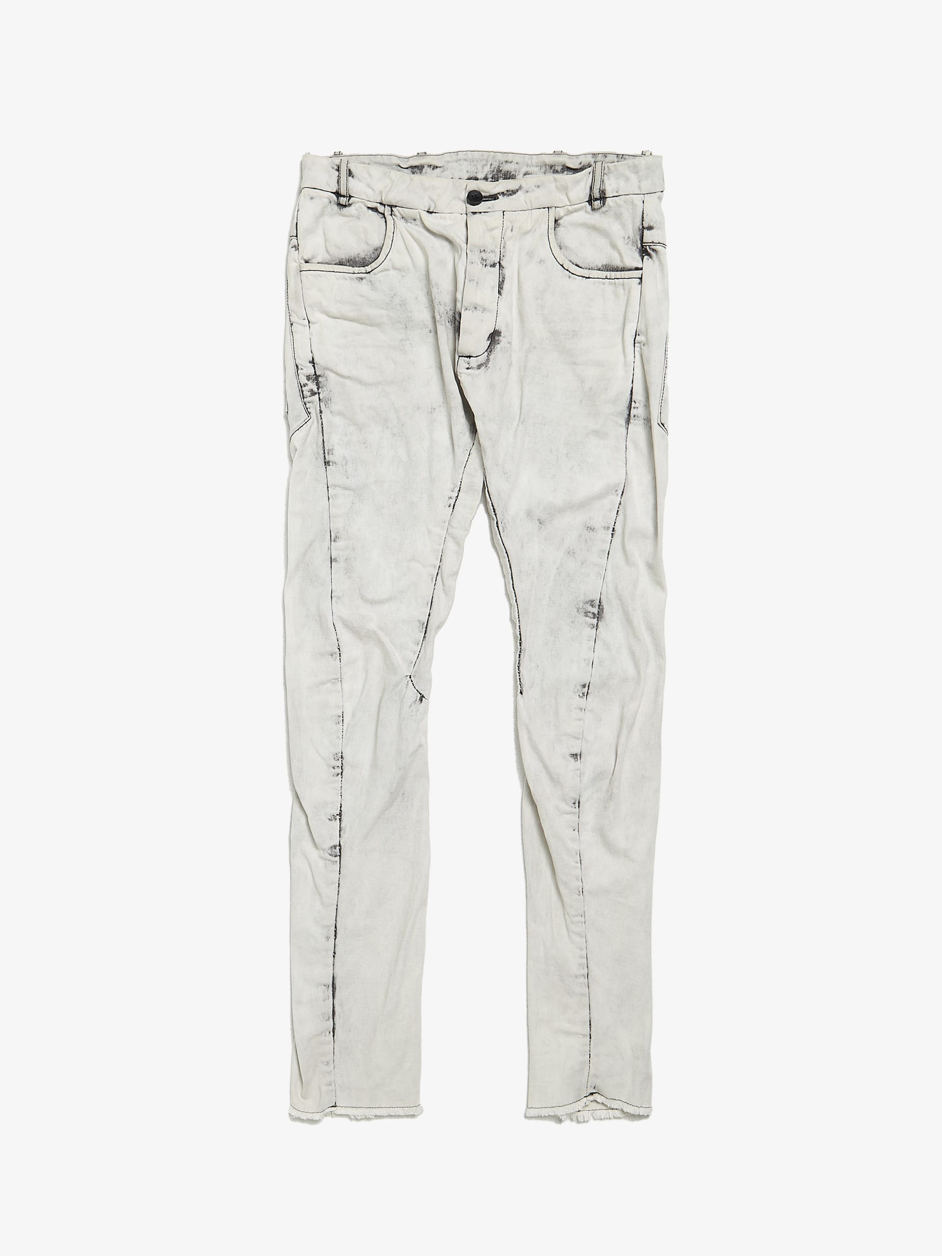 Masnada White Washed Denim Cotton Jeans
