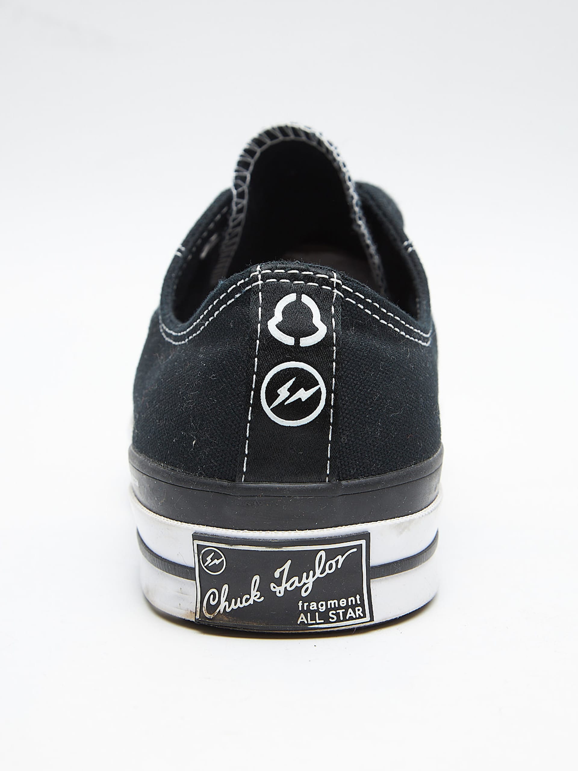 Converse Black Logo Embossed Canvas Low Top Sneakers