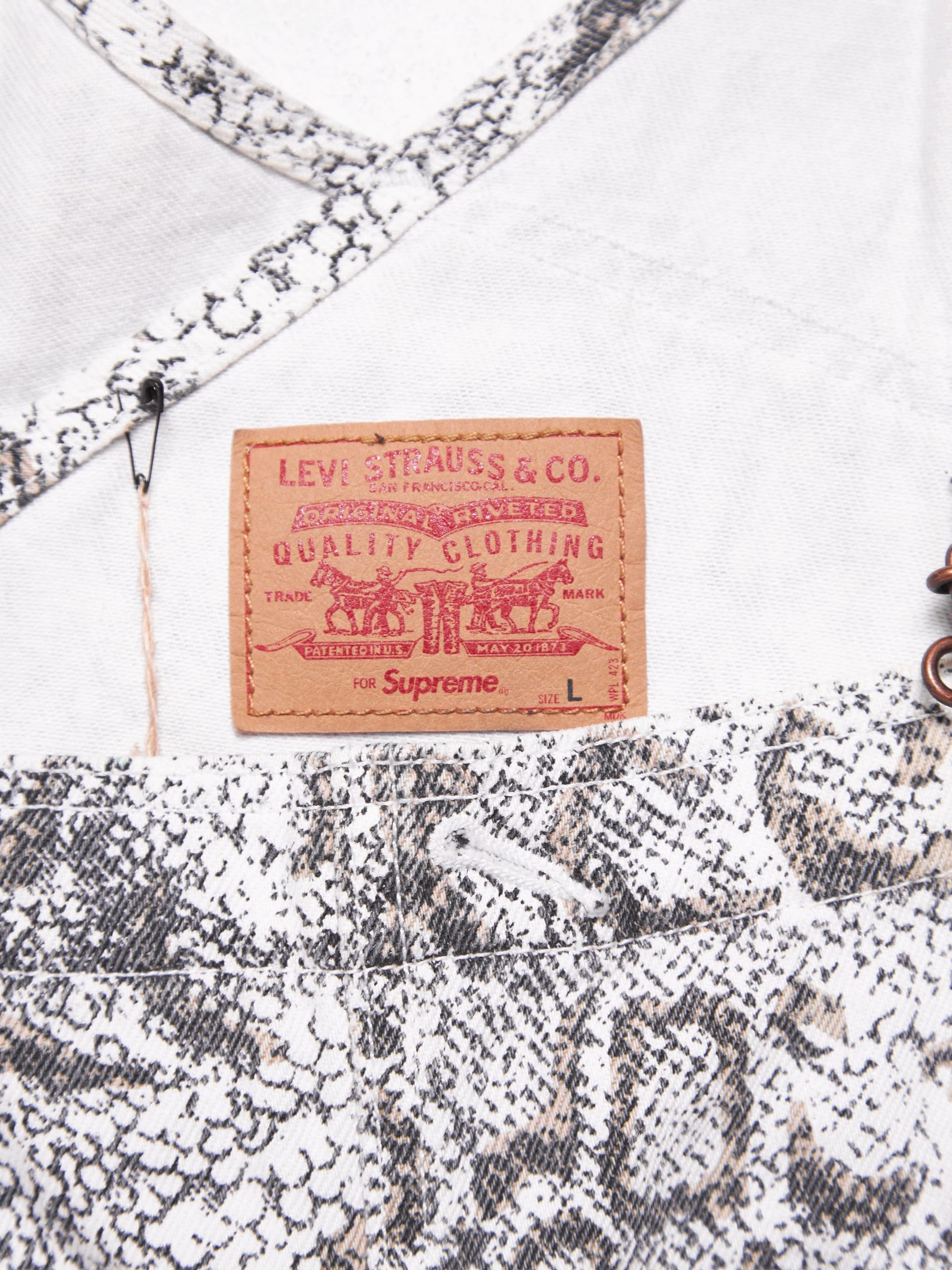 Levi's Grey Snake Printed Cotton Overall