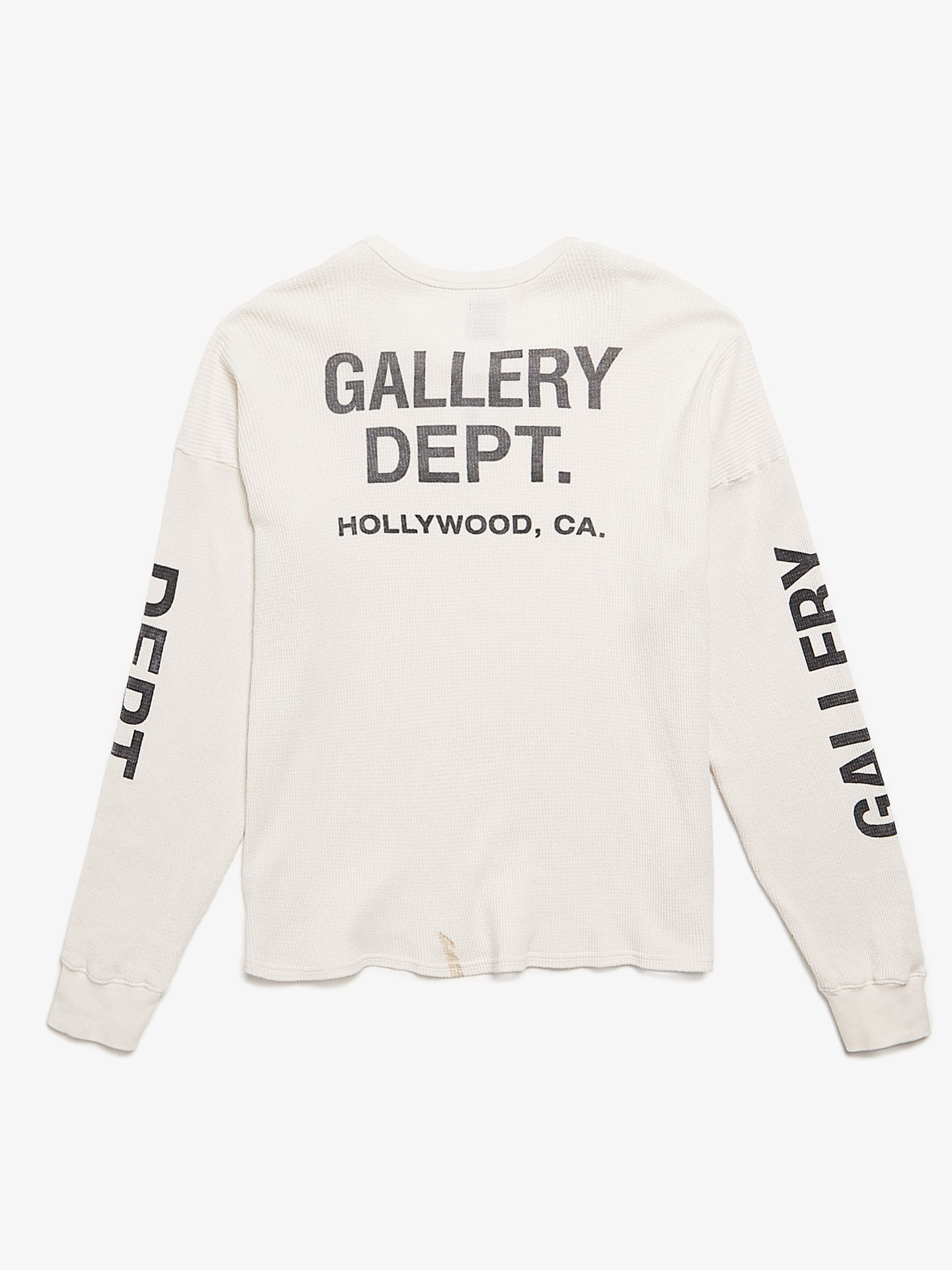 Gallery Dept. Cream Sleeve And Back Logo Printed Cotton Longsleeve