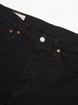 Levi's Black Ragged Hem Detailed Cotton Denim Jeans