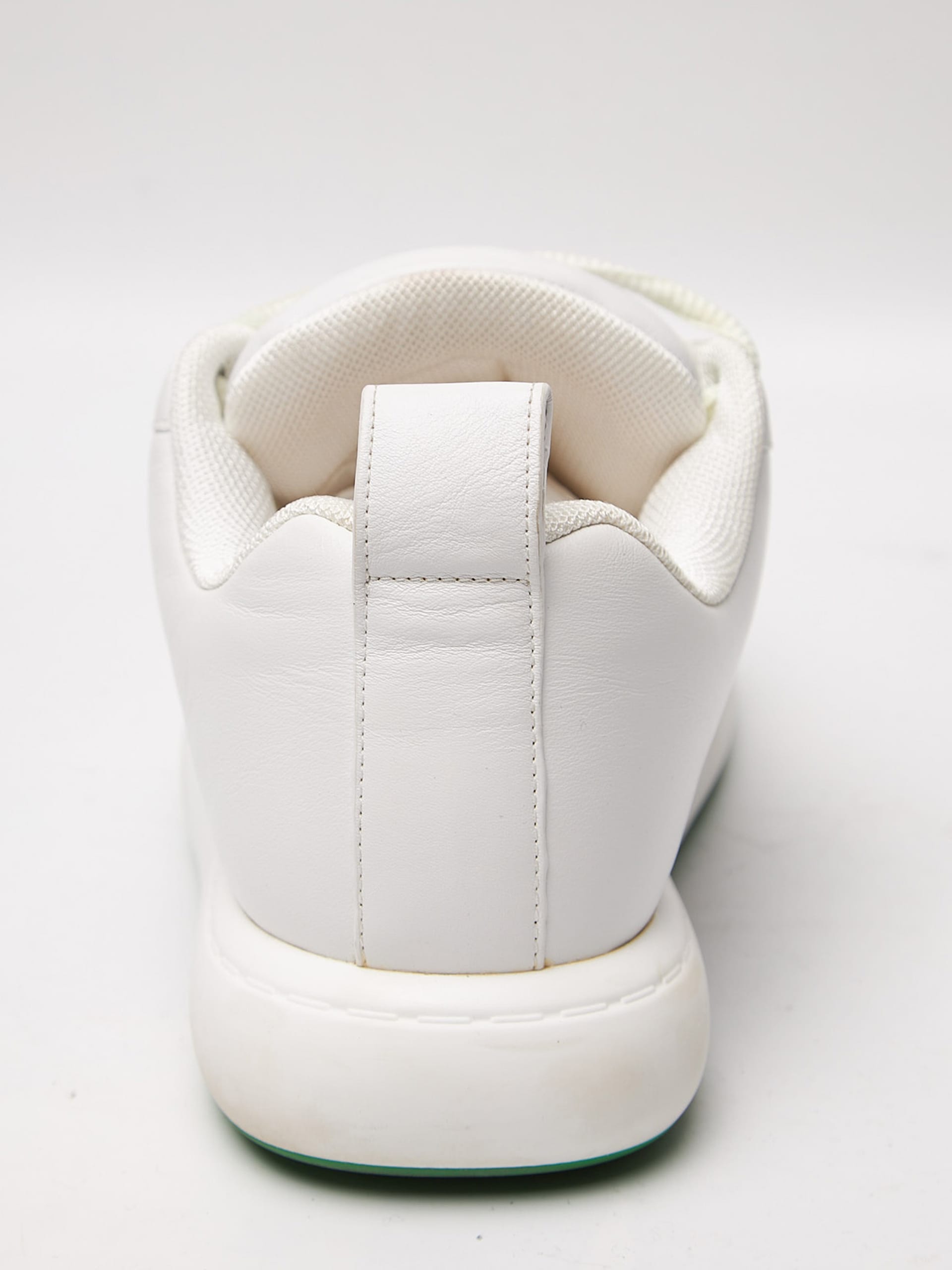 Bottega Veneta White And Green Sole Puff Sneakers