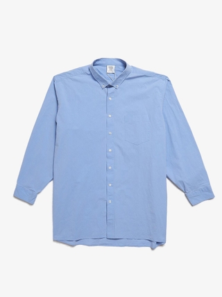 Vetements Blue Back Logo Oversized Cotton Shirt