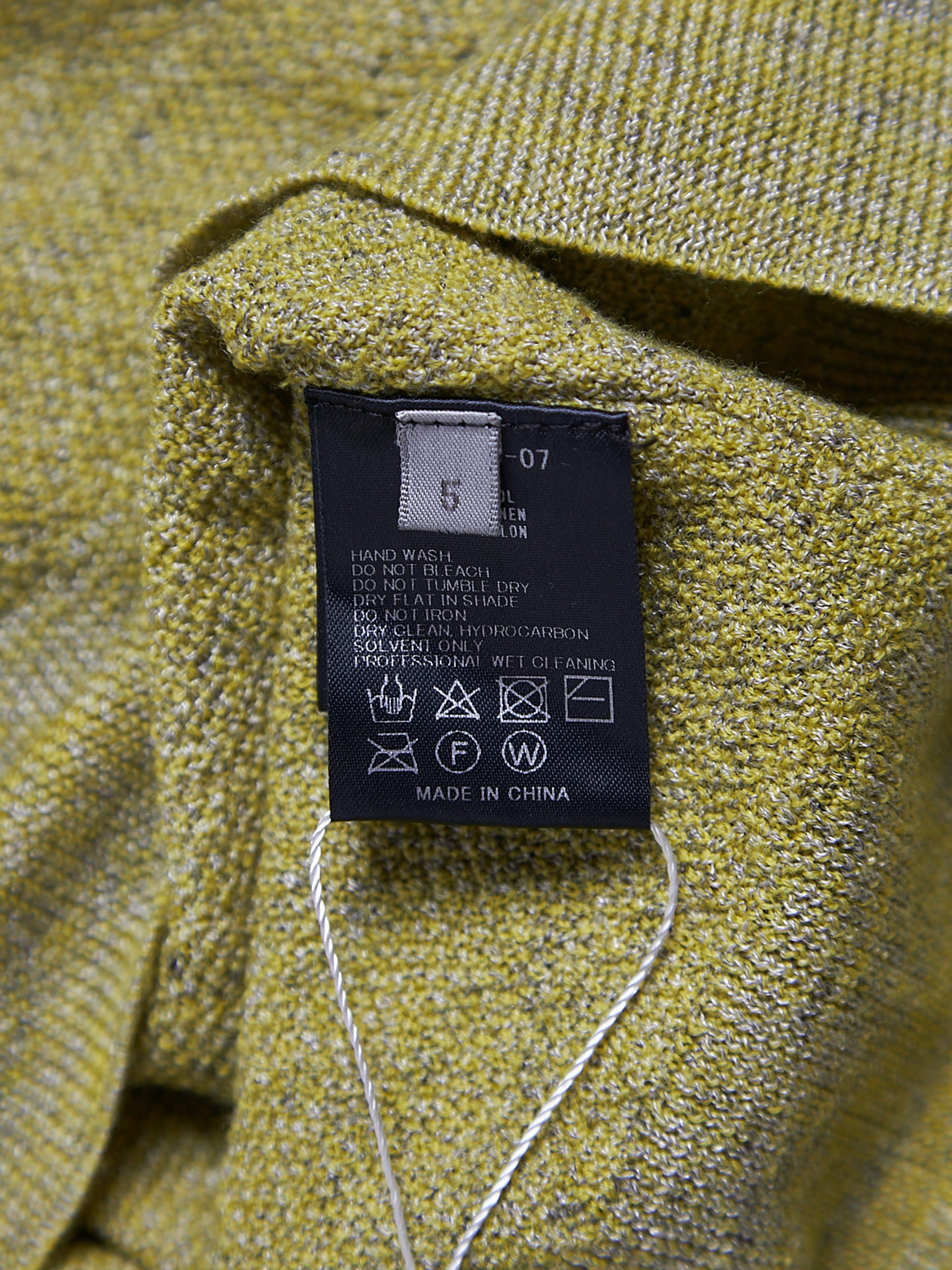 The Viridi-anne Yellow Out Seam Detailed Woolen Sweater