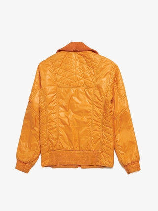 Comme Des Garcons Junya Watanabe Orange Zipped Polyester Bomber Jacket