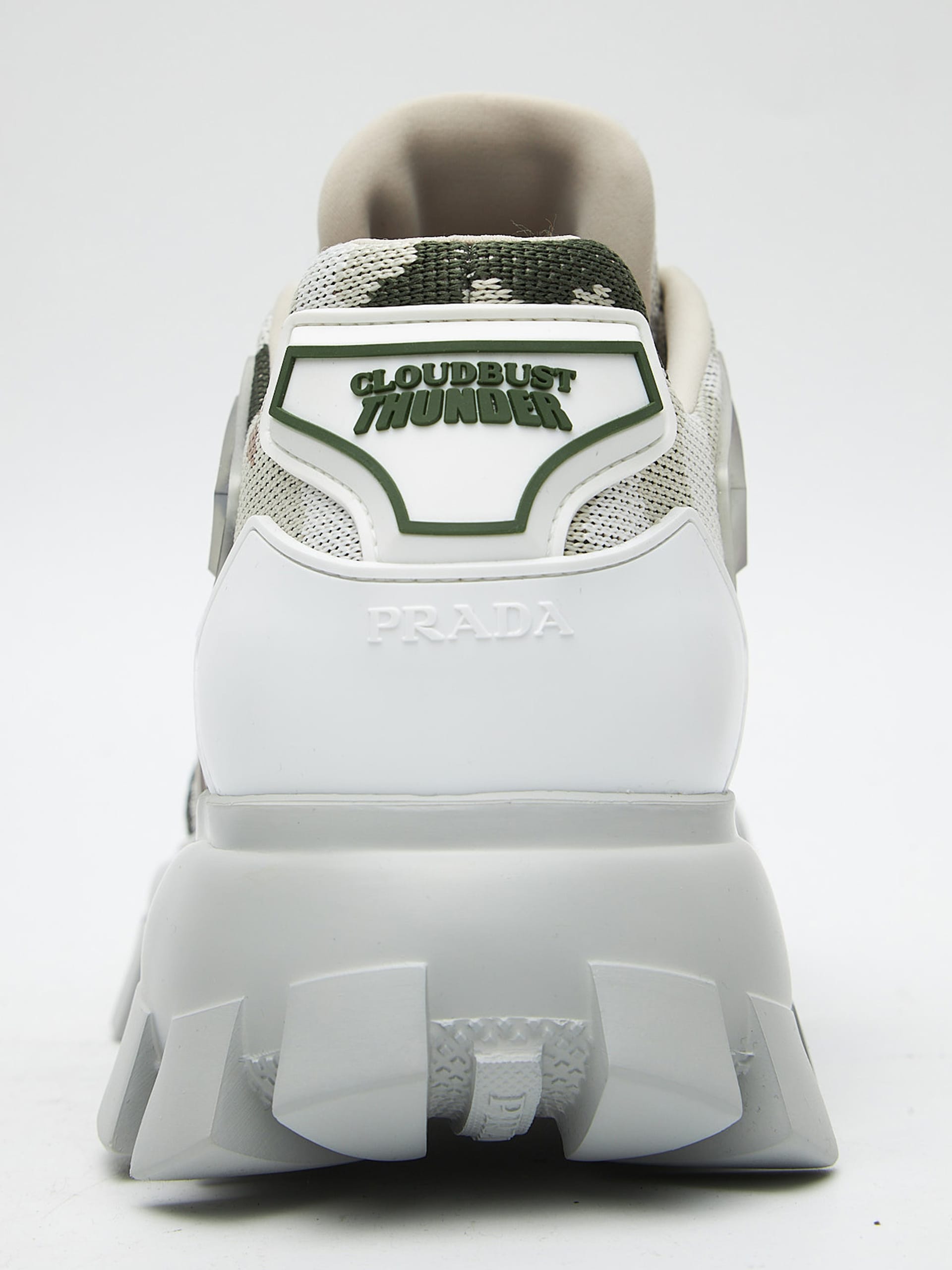 Prada Camo and White Extralight Cloudbust Thunder Sneakers