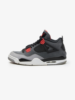 Air Jordan Gray Infrared Jordan 4 Retro High Sneakers