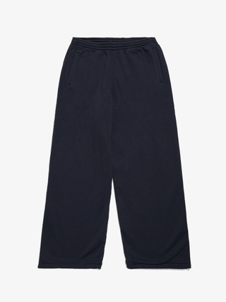 YZY Navy Double Layered Wide Sweatpants