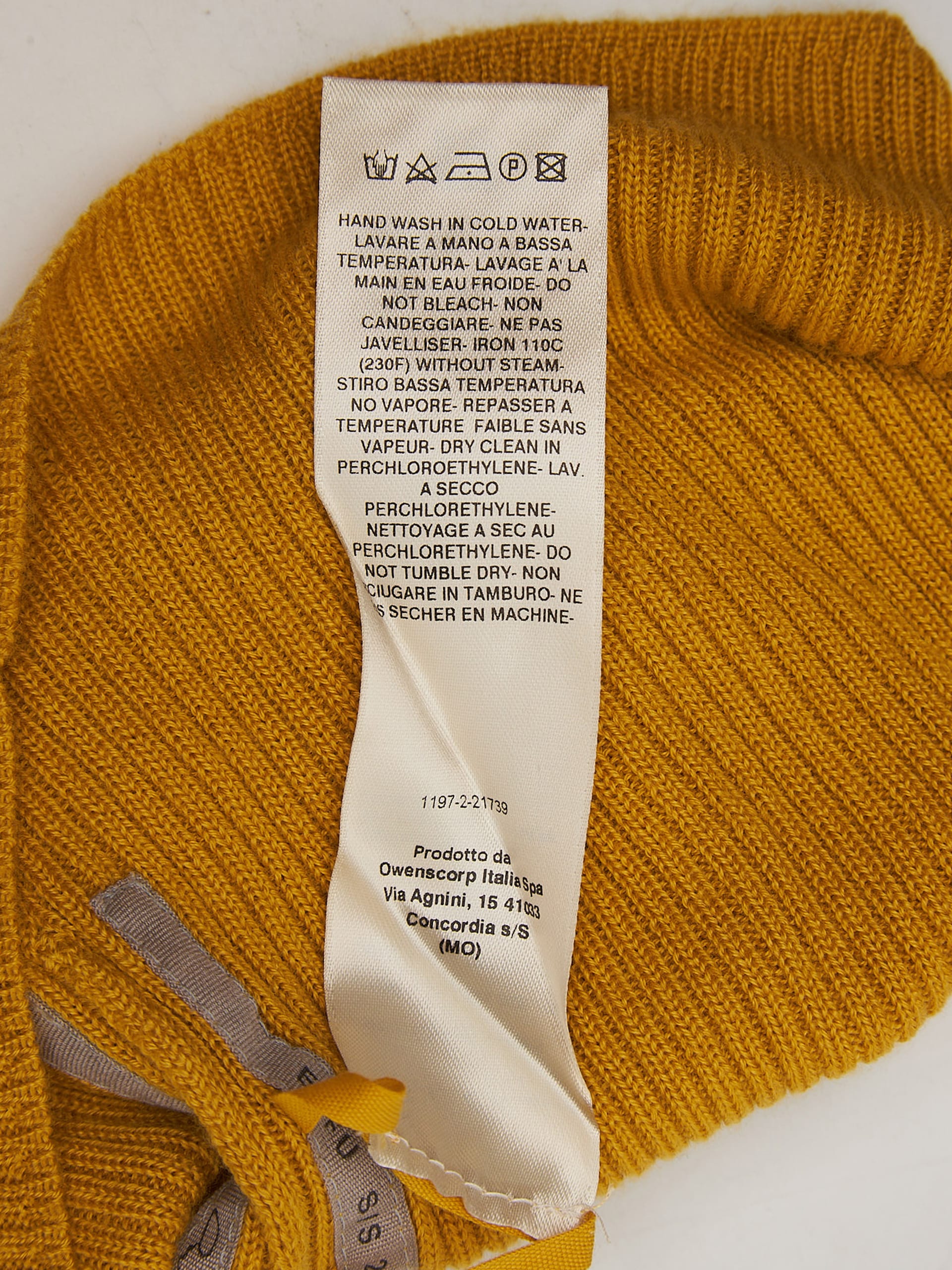 Rick Owens Lemon Cashmere Beanie