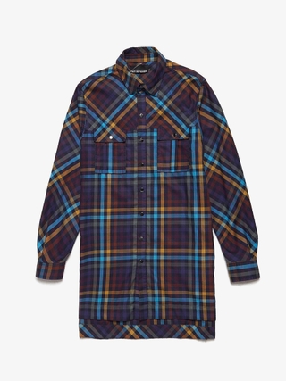 RED SEPTEMBER Purple Checked Long Shirt