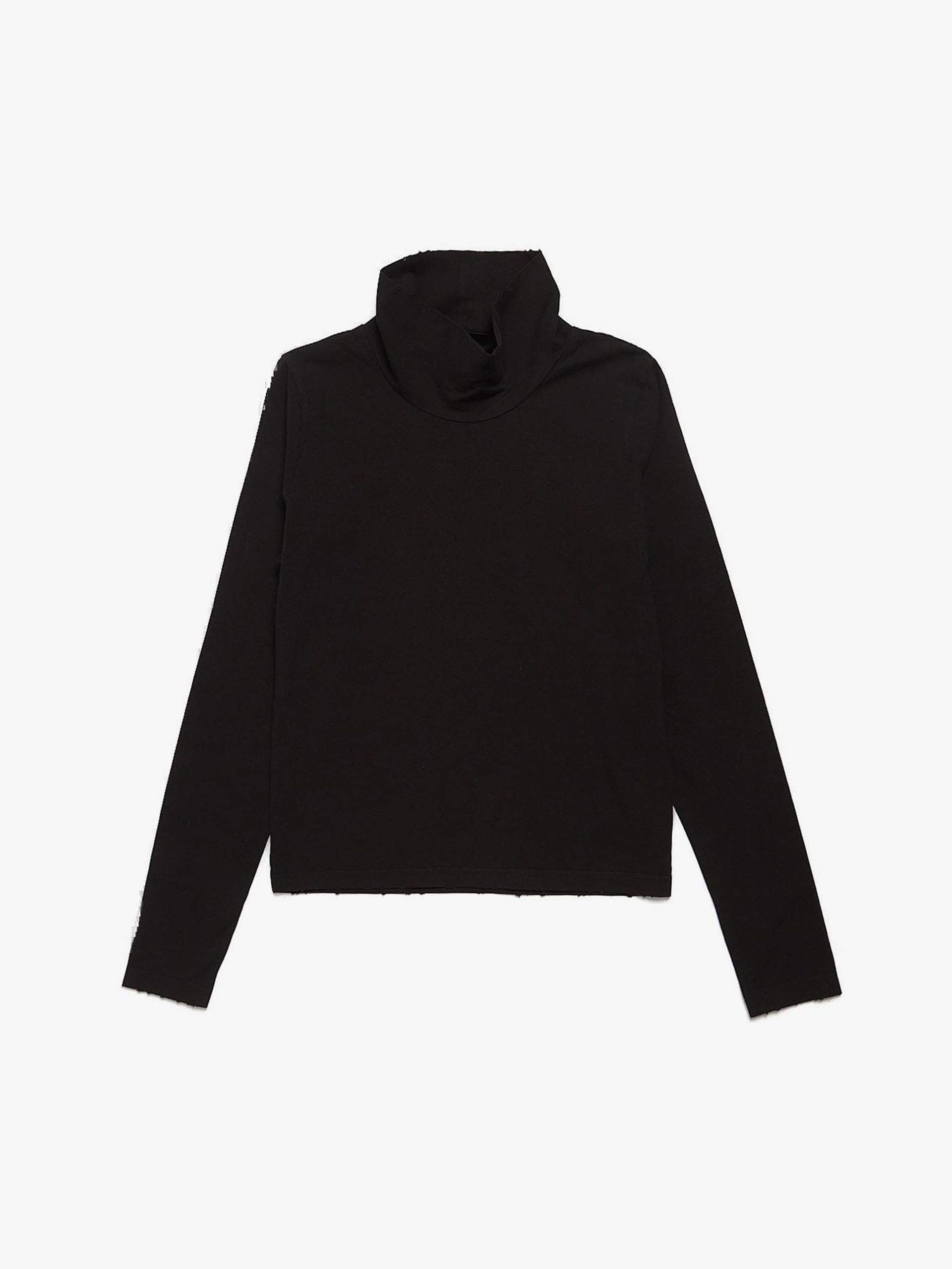 Balenciaga Black Thin Elastic Turtleneck