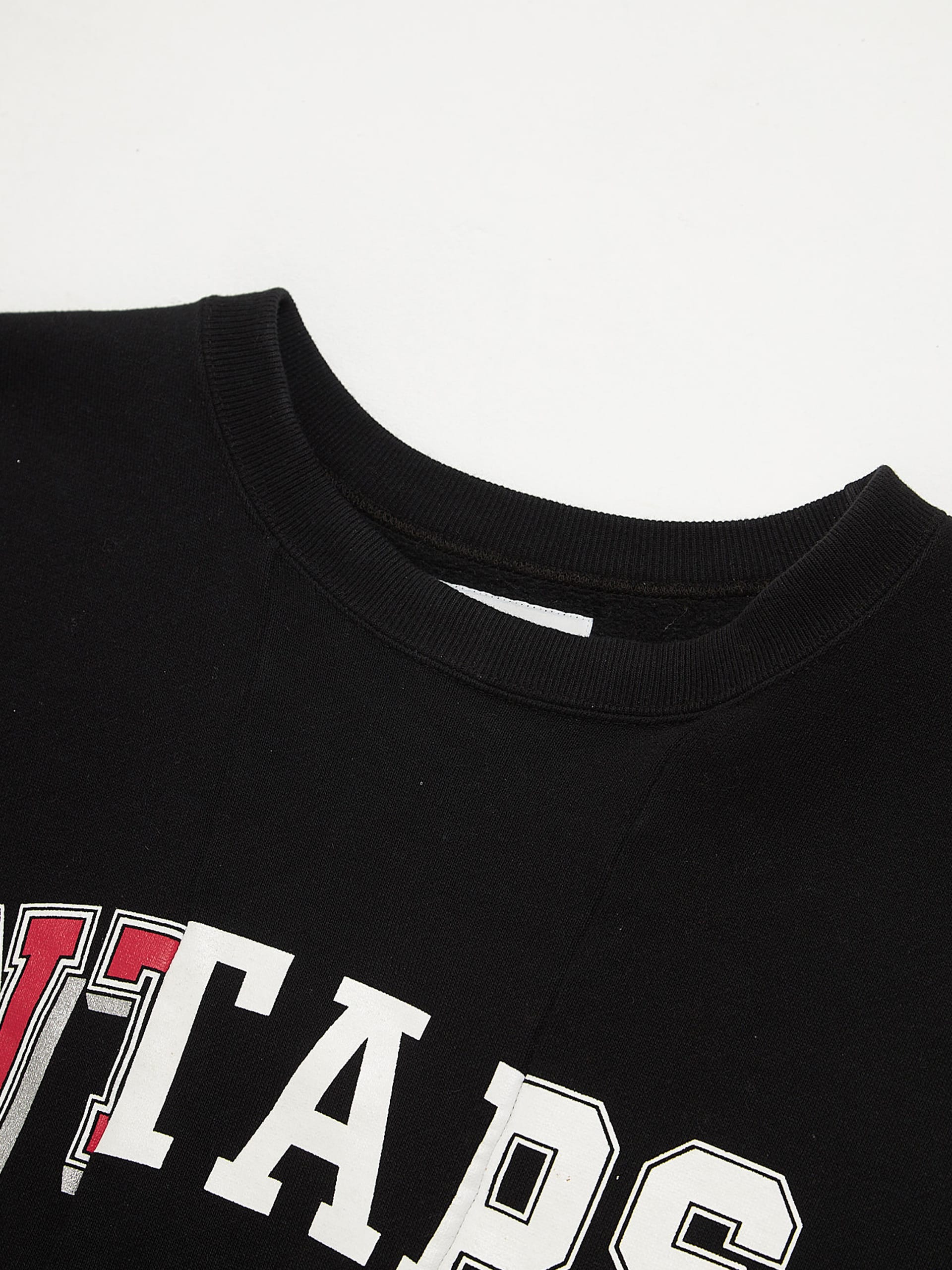 Wtaps Black Split Logo Printed Cotton Sweatshirt Wtaps Black Split Logo Printed Cotton Sweatshirt