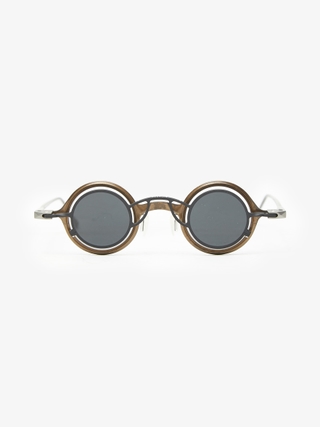 Rigards Golden and Black Round Sunglasses