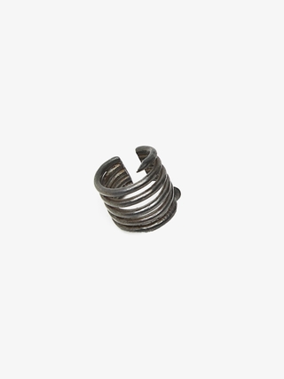 Guidi Dark Silver Spiral Nail Cuff