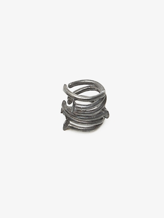 Guidi Dark Silver Spiral Nail Cuff
