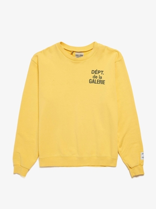 Gallery Dept. Yellow Logo Printed Cotton Sweatshirt