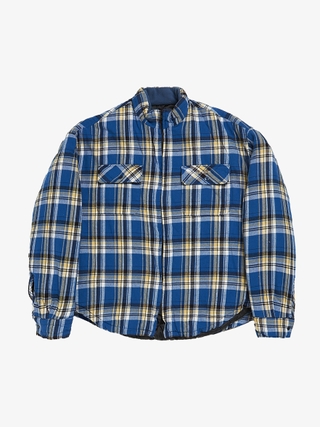 Project GR Padded Check Shirts Jacket - Blue