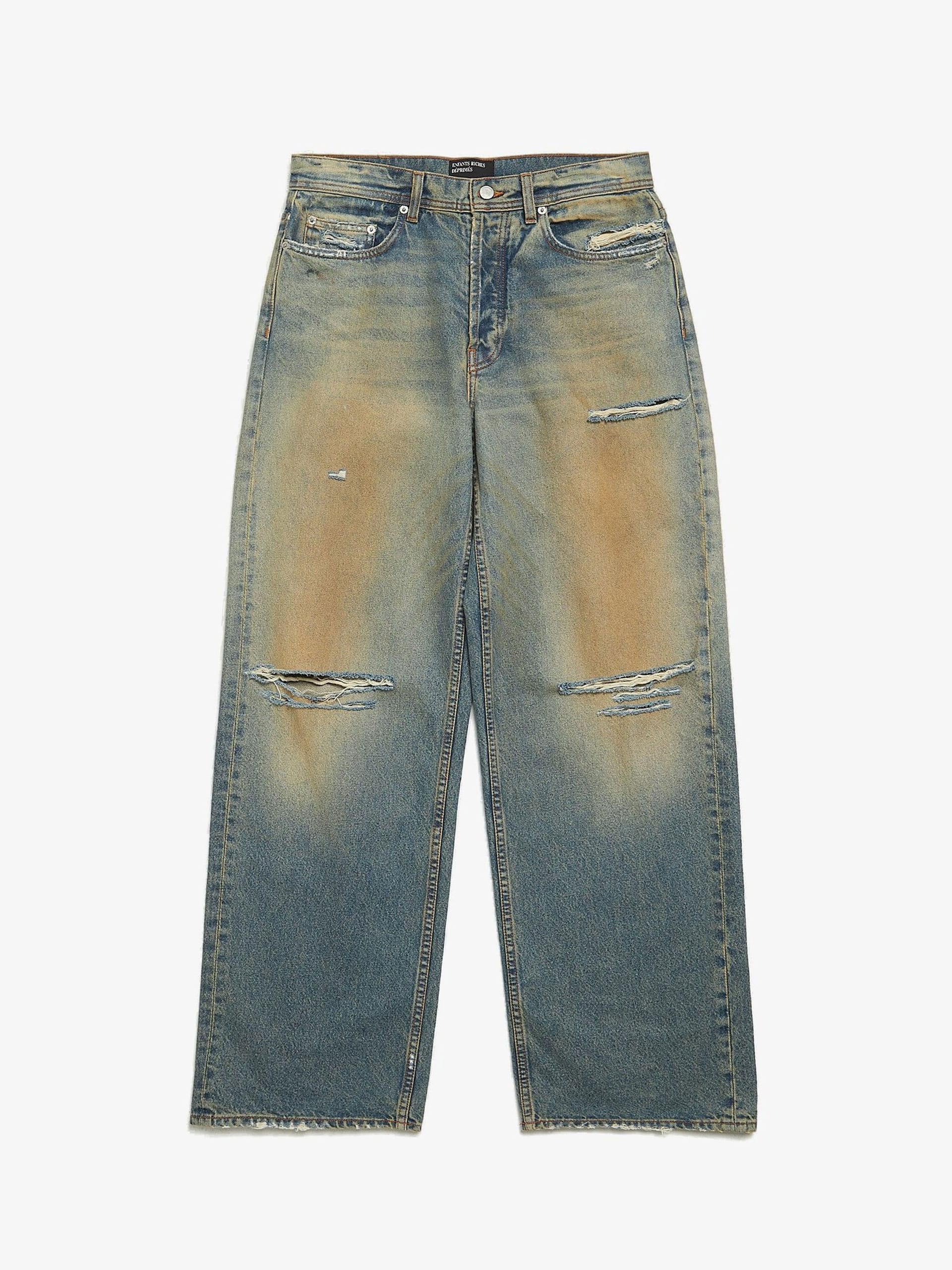 Enfants Riches Deprimes Blue Corpse Pose Wide-Leg Distressed Enfants Riches Deprimes Blue Corpse Pose Wide-Leg Distressed