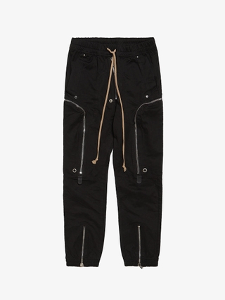 Rick Owens Black EDFU SS23 Cargo Zipped Cotton Sweatpants