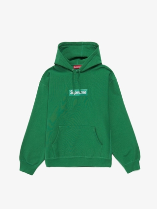 Supreme Green Box Logo Cotton Blend Hoodie