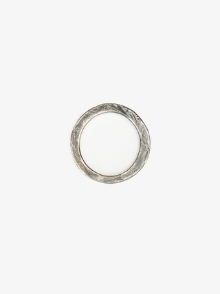 Master BO Silver Black Fadded Scratched Ring 19