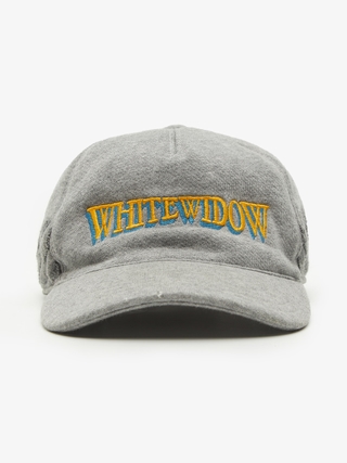 Moncler Gray White Widow Embroidered Cotton Cap