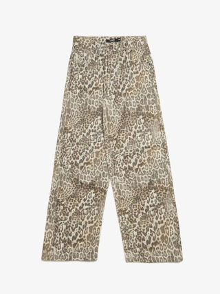 Jaded London Leopard Fade Colossus Cotton Jeans