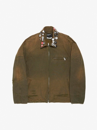 Enfants Riches Deprimes Green Faded Canvas Acid Dealer Jacket