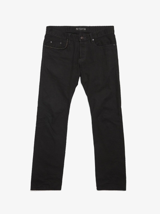 Mastermind World Black Logo Patch Detailed Cotton Jeans