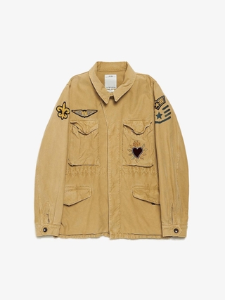 Visvim Beige Cargo Stripes Cotton Jacket